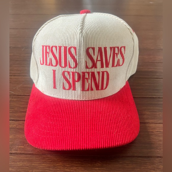 C.C | Accessories | Jesus Saves Baseball Cap Cc Hat Red And Tan ...